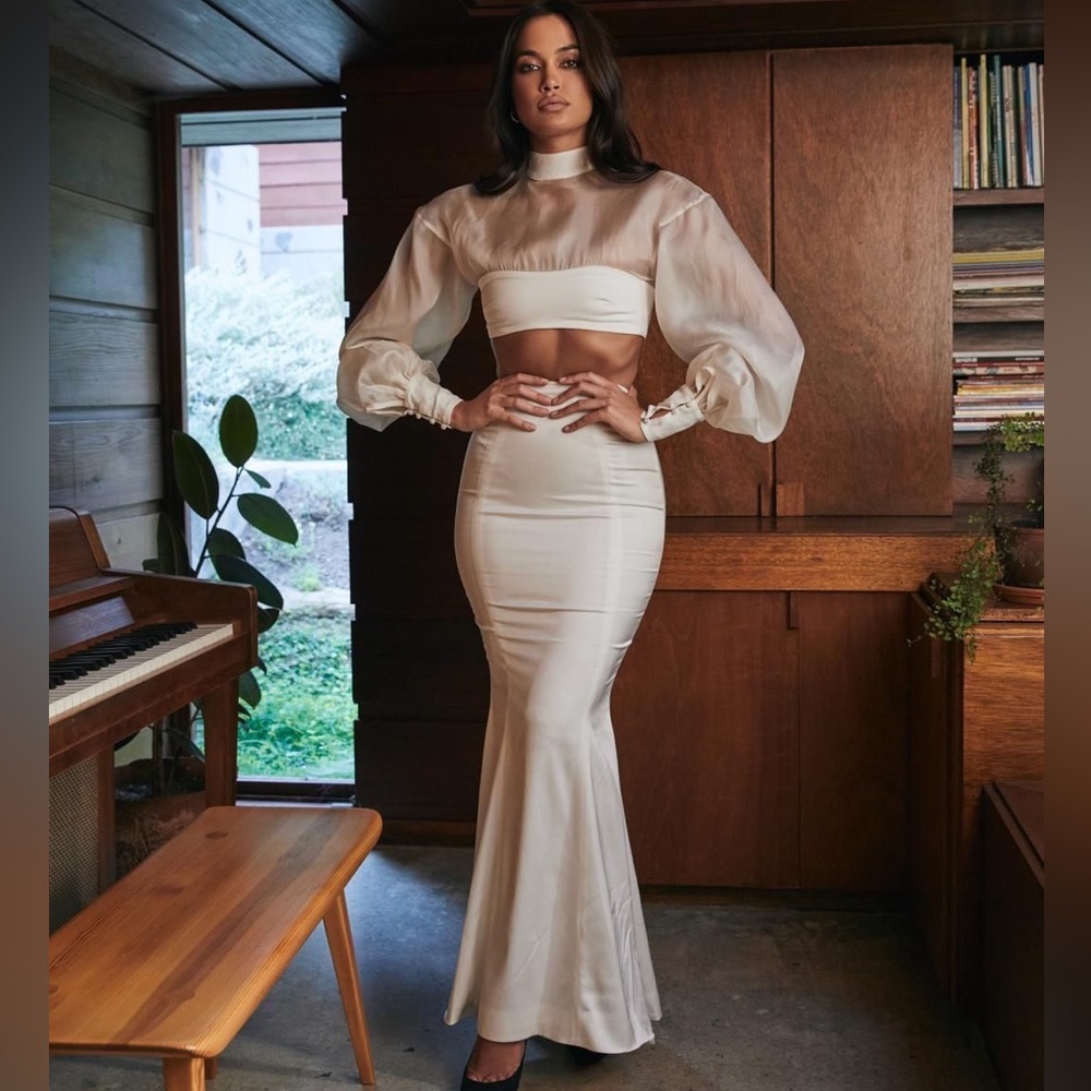 House Of Cb Allena Top And Daphne Skirt Set - Gem